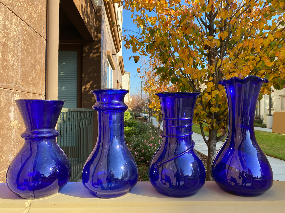 Glass-Blown Cobalt Vases – Lebanese Glass
